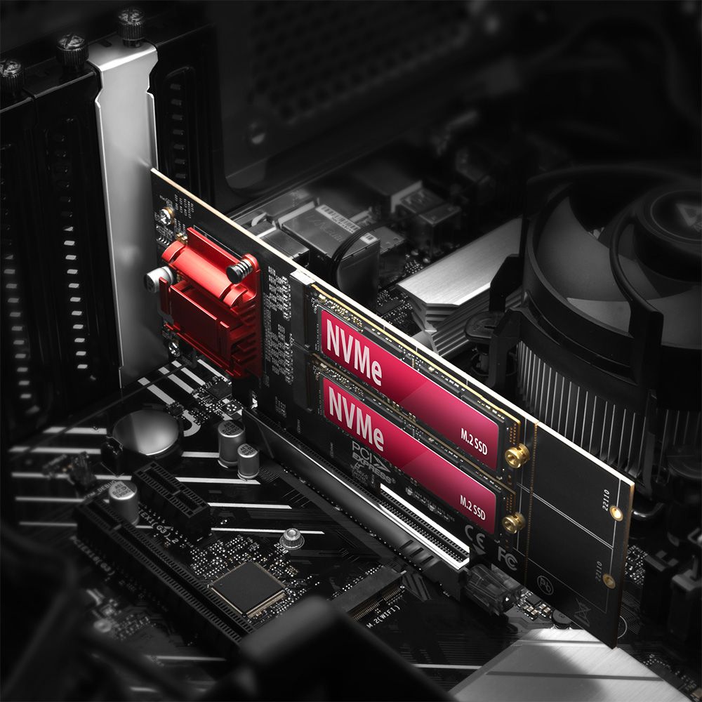 PCEM2-ND PCIe 2x NVMe M.2 controller | AXAGON