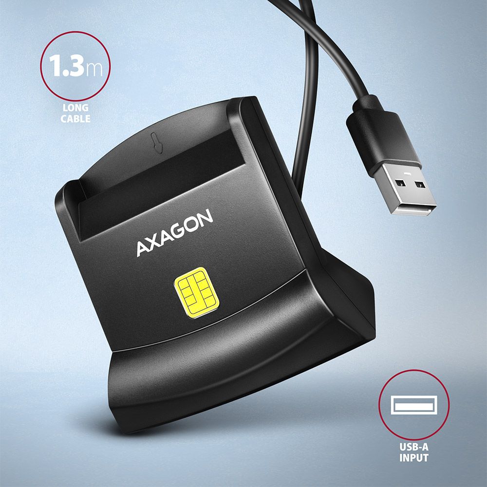 CRE-SM4N USB-A Smart card/ID card StandReader | AXAGON