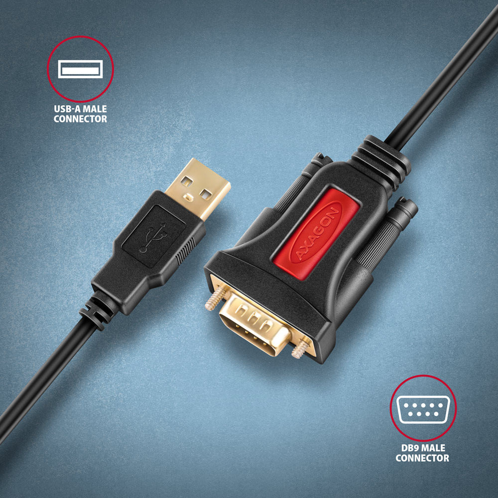 ADS-1PSN USB > SERIAL active adapter | Axagon