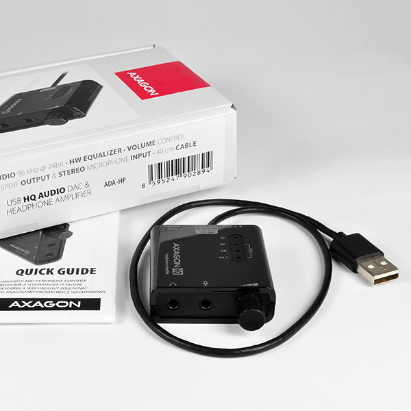 ADA-HP USB - HQ audio+amplifier | Axagon