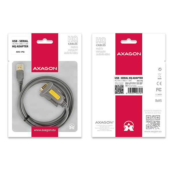 ADS-1PQ USB- serial HQ adapter | Axagon