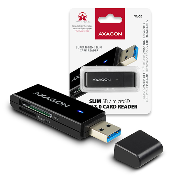 CRE-S2 USB 3.0 external reader | Axagon